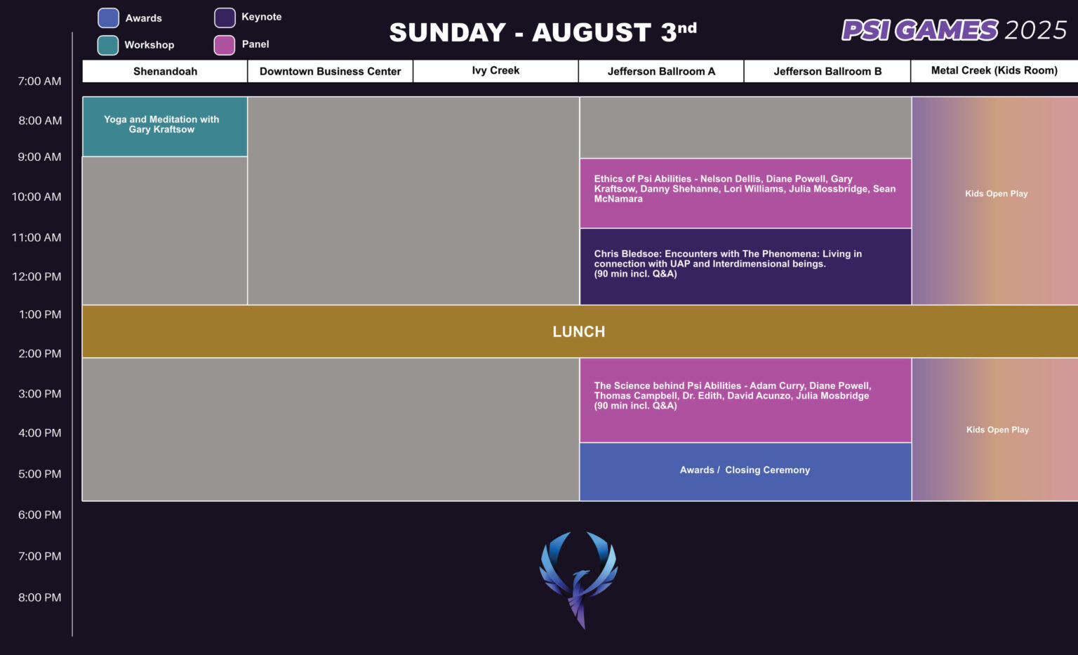 Schedule - PSI 2025 Games